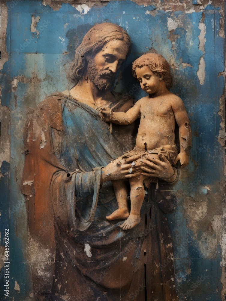 Saint Joseph. betrothed husband of the Blessed Virgin Mary , religion ...