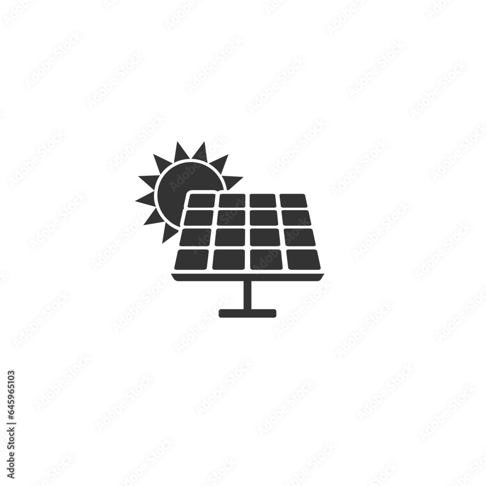 Solar cell logo and icon. Power and Energy saving concept. Vector ...