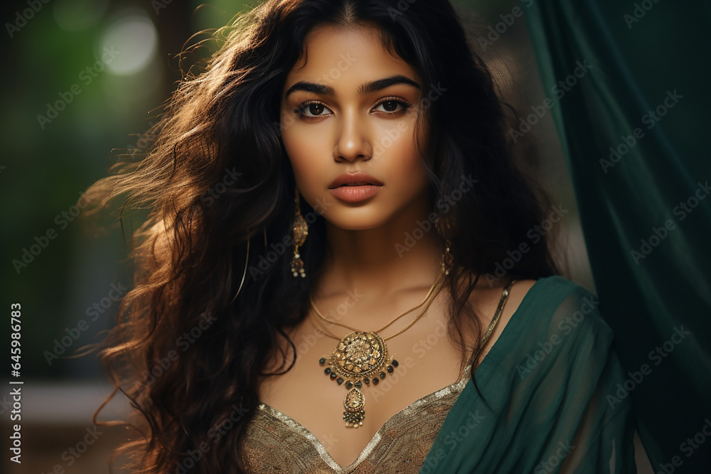 Indian Young Lady's Portrait, Indian Female Model, Indian Model ...