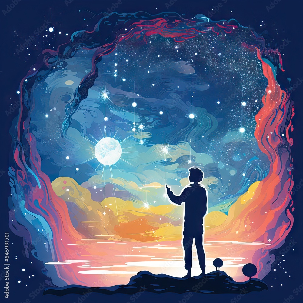 A captivating illustration of a being from another dimension ...