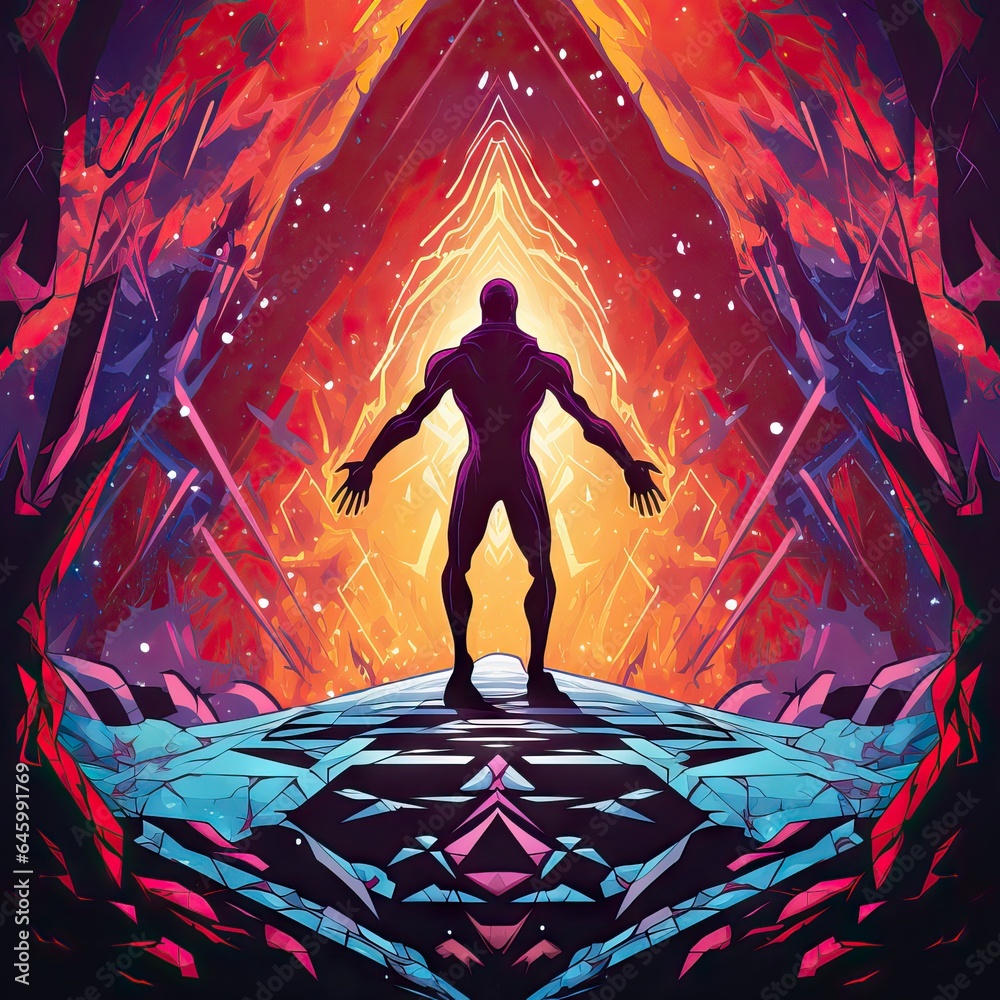 A captivating illustration of a being from another dimension ...