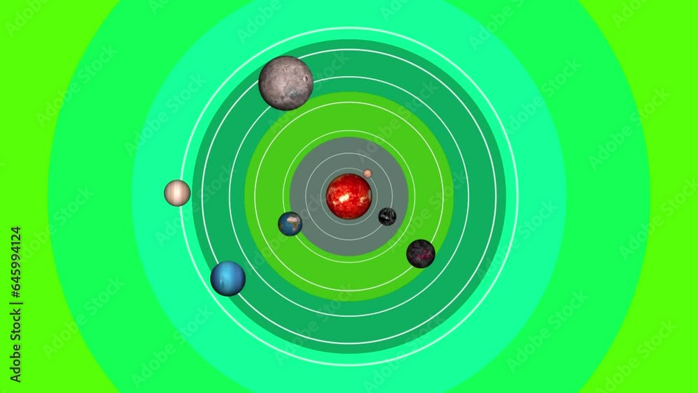 understanding solar system for kids. animated 2d solar system. learning ...