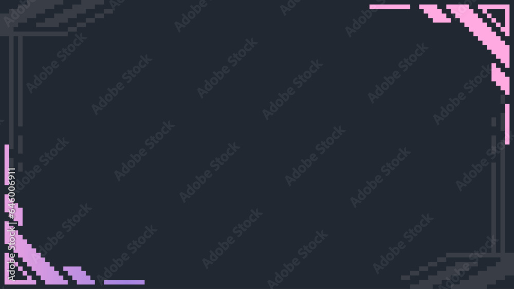 Pixel Art Style Futuristic Mechanical Interface Screen Template, Light ...