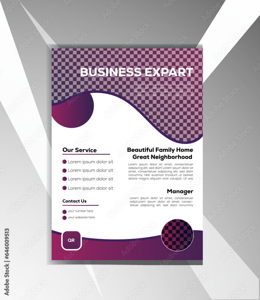 Modren leaflet design with mockup presentation.layout in A4 size. Stock ...