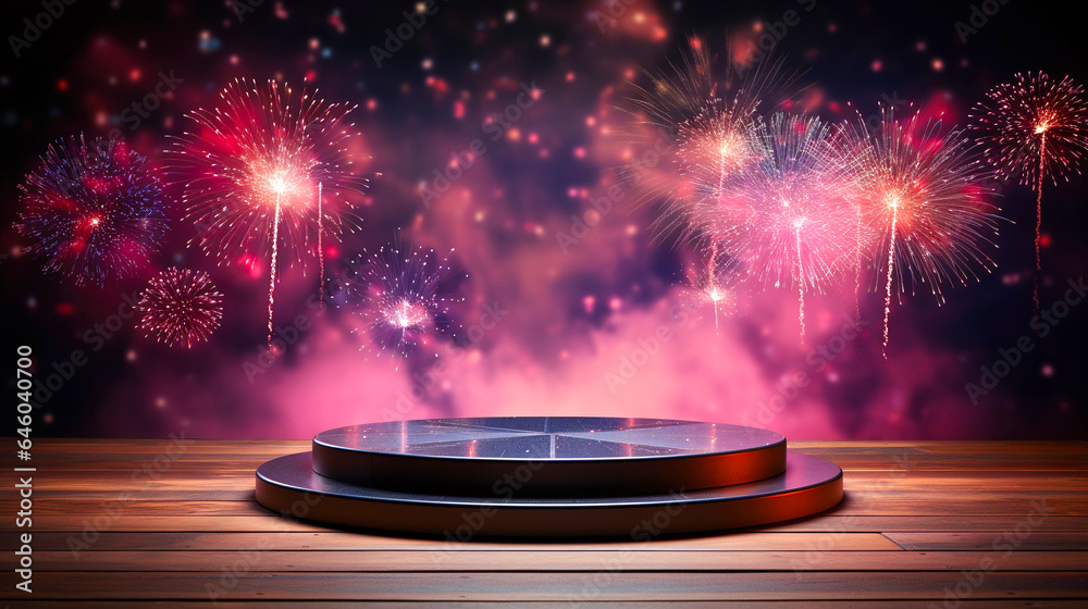 Fireworks Celebration Product Podium. Ignite the Spirit of Festivity ...