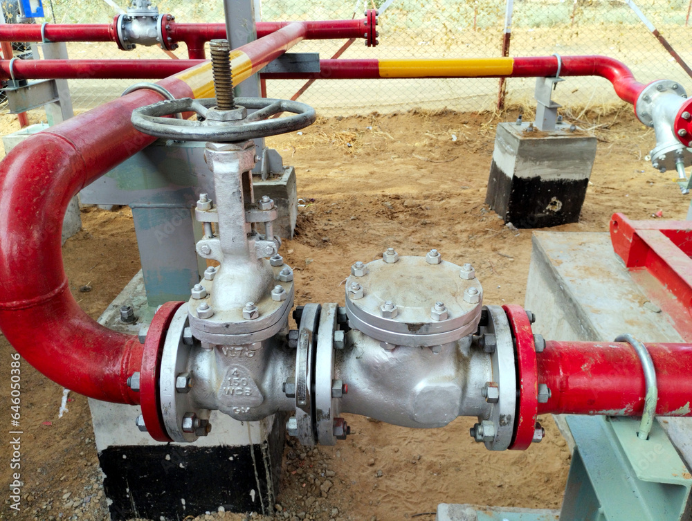 Gate valve with series with NRV(Non Return valve) Stock Photo | Adobe Stock