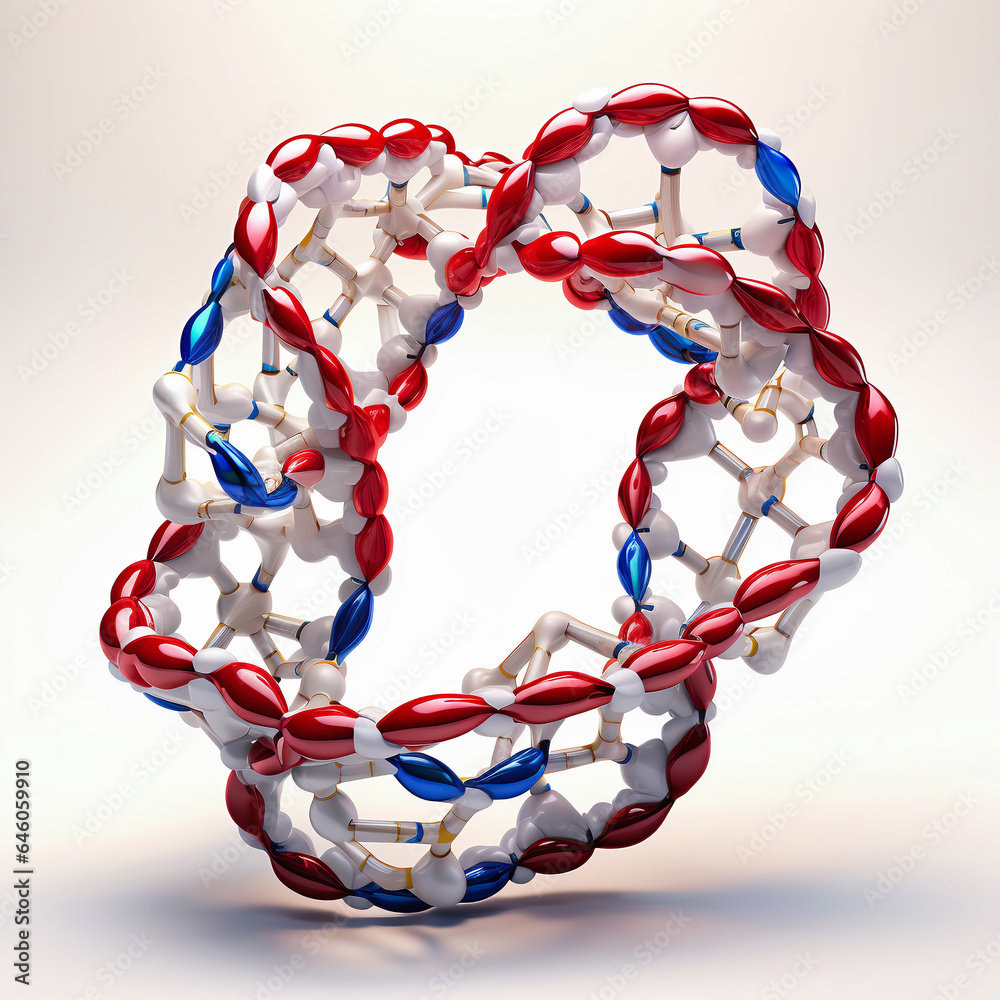 Model of protein structure in a human cell Stock Illustration | Adobe Stock