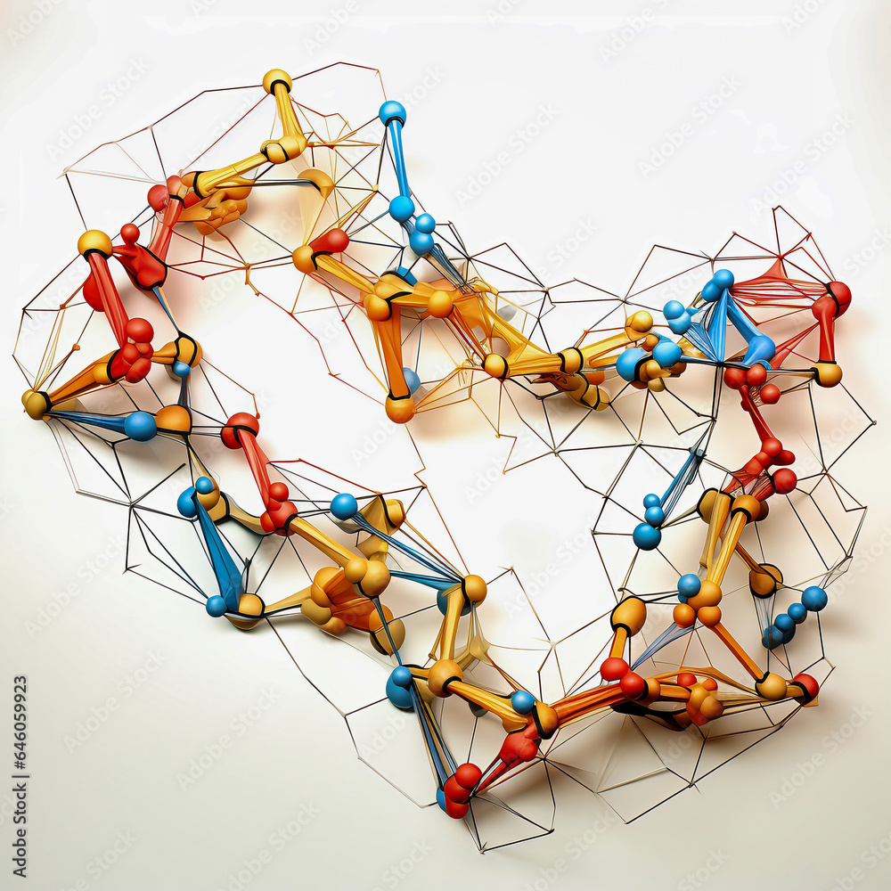 Model of protein structure in a human cell Stock Illustration | Adobe Stock