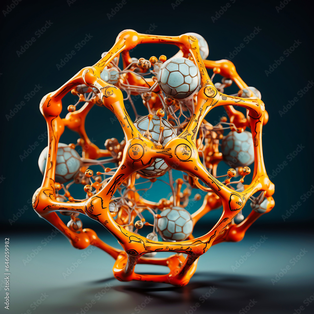 Model of protein structure in a human cell Stock Illustration | Adobe Stock