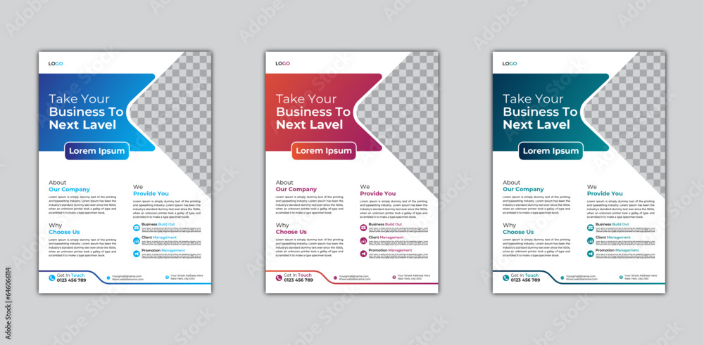 Flyer pamphlet brochure cover design layout space for photo background ...