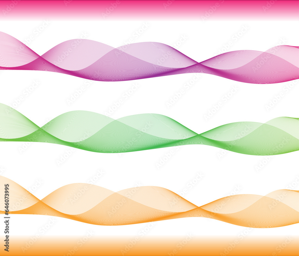 Green and blue flow of wavy lines, abstract waves background. Vector ...