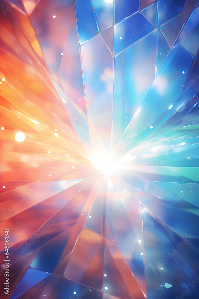 Blurred rainbow light refraction texture overlay effect for photo and ...