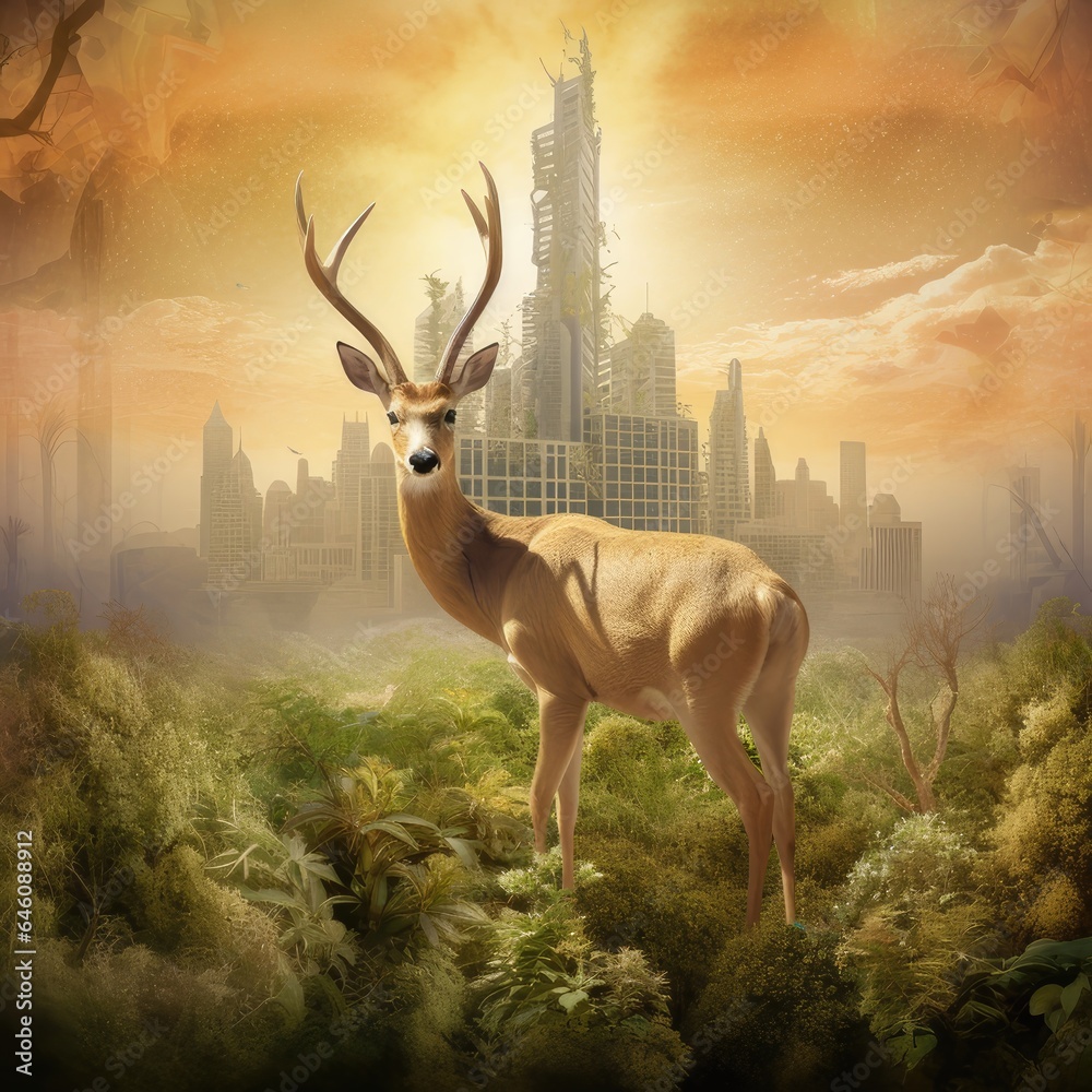 Nature's Resurgence: A New Beginning After Human Extinction ilustração ...