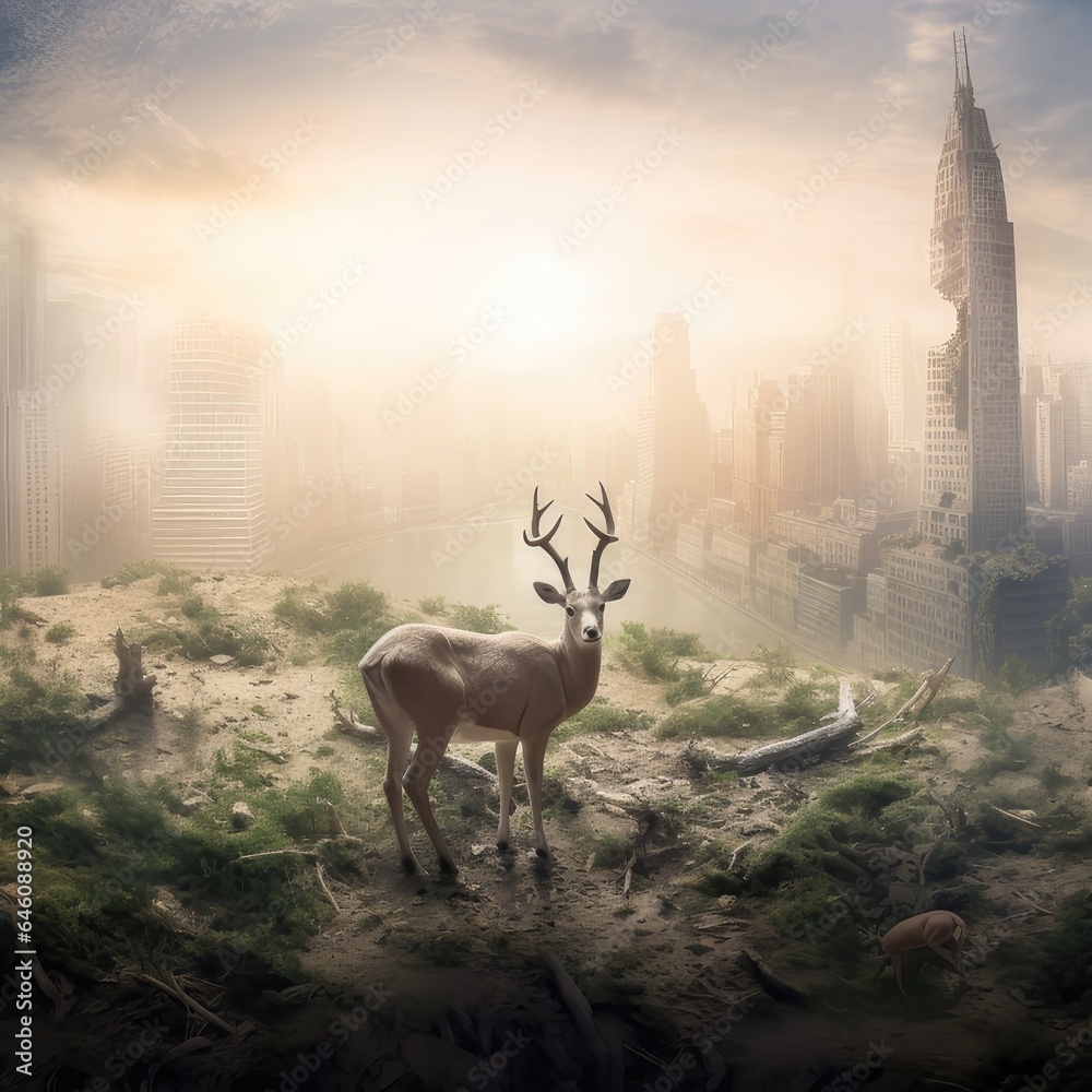 Nature's Resurgence: A New Beginning After Human Extinction ilustración ...