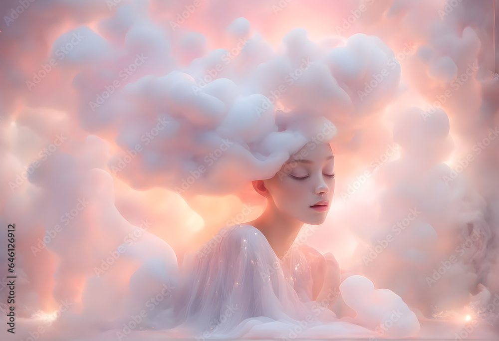 The unimaginable image of a very beautiful fairy in heaven. angel Magic ...