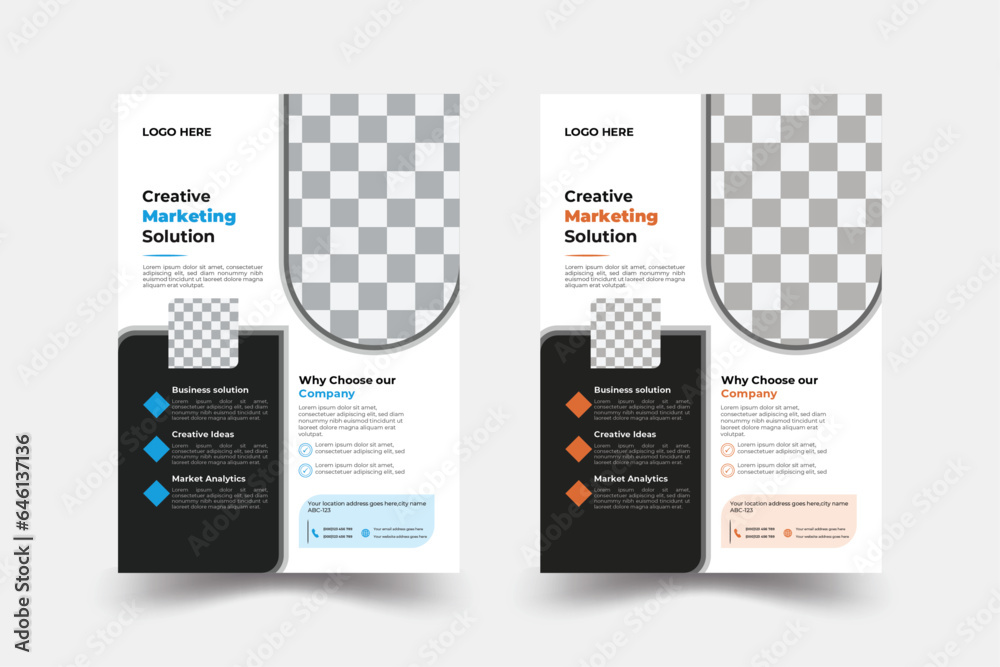 Flyer template layout design. Business flyer, brochure, magazine or ...