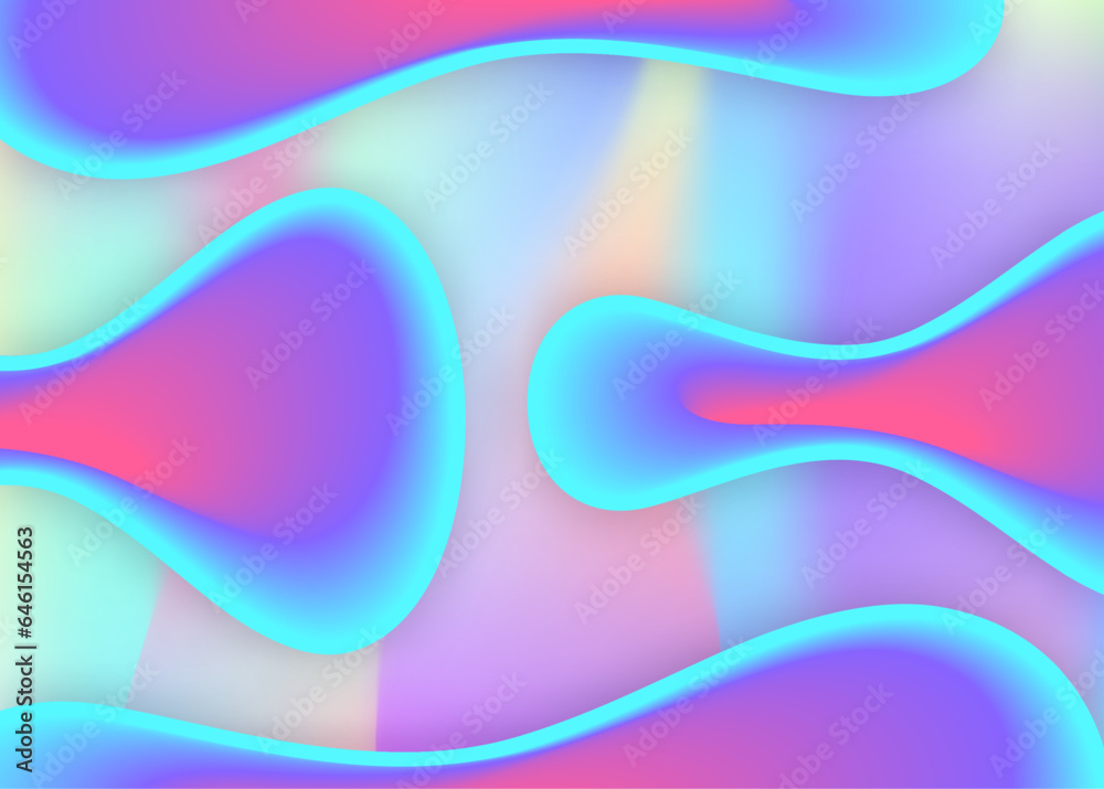 Liquid fluid background with dynamic elements and shapes. Stock Vector ...