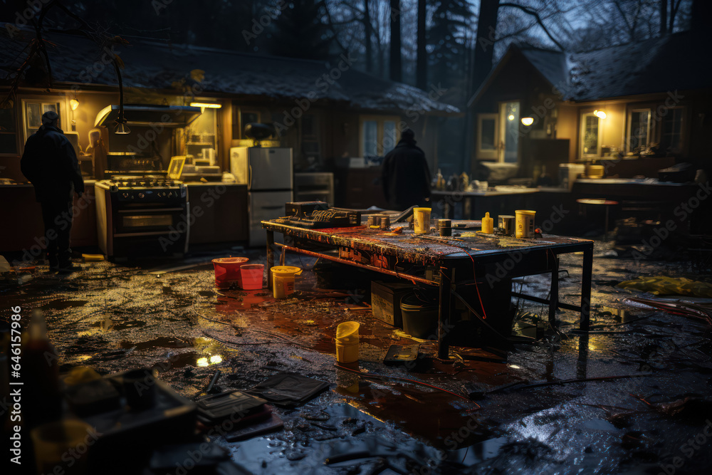 A crime scene investigation, highlighting the complexities of forensic ...
