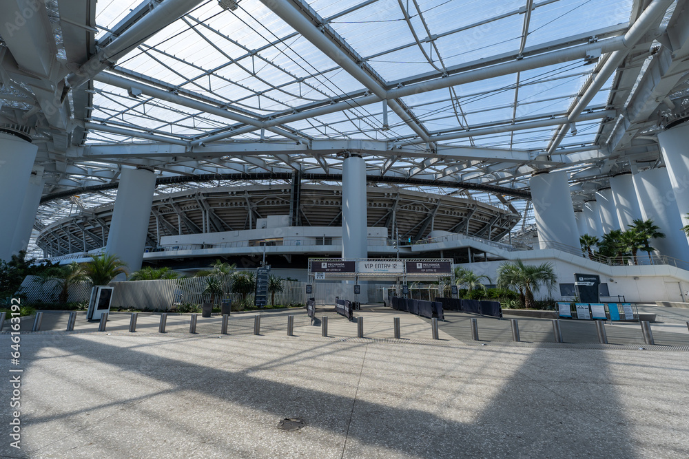The USA, Los Angeles, 7 September 2023: SoFi Stadium in Los Angeles is ...