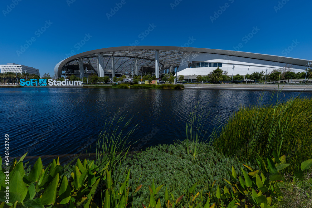 The USA, Los Angeles, 7 September 2023: SoFi Stadium in Los Angeles is ...