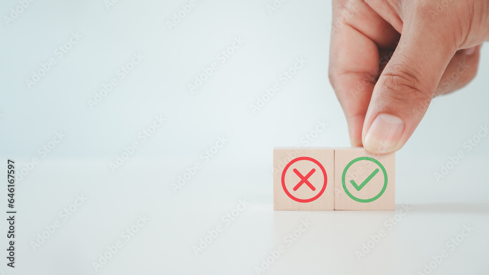 Handpick Tick and cross signs. Checkmark and cross icons. Do and don't ...