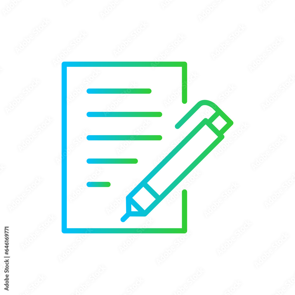Document startup pitch deck icon with black outline style. document ...