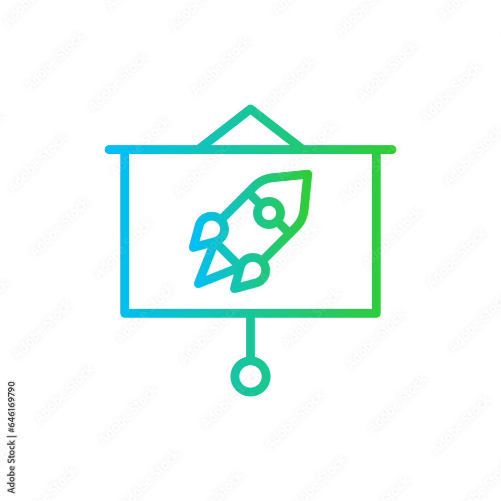 startup presentation startup pitch deck icon with black outline style ...
