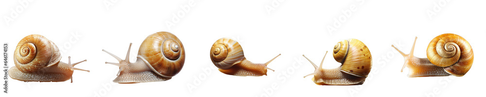 Png Set Snail with a golden color transparent background Stock ...