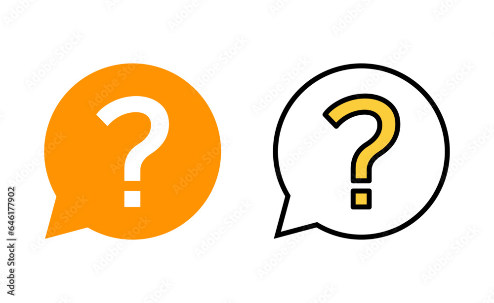 Question icon set for web and mobile app. question mark sign and symbol ...