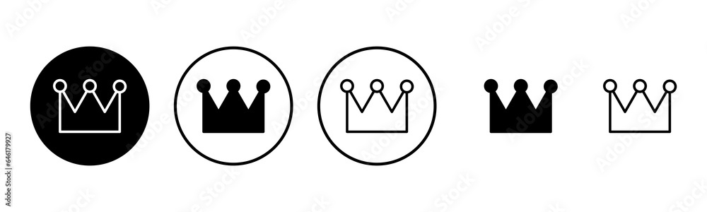 Crown icon set illustration. crown sign and symbol Stock Vector | Adobe ...