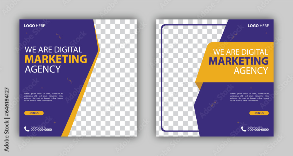 Corporate and digital business marketing promotion post design or ...