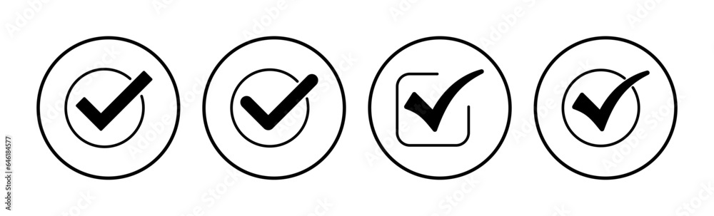 Vetor de check icon vector. check mark icon. check list button icon. do ...