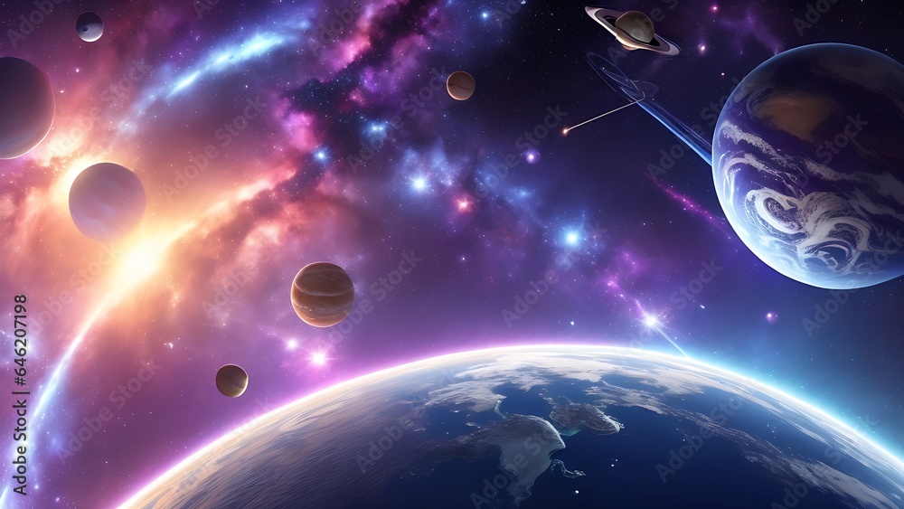 Space Galaxy Planets Stars 4K Ultra HD Wallpaper Stunning Space Sci-Fi ...