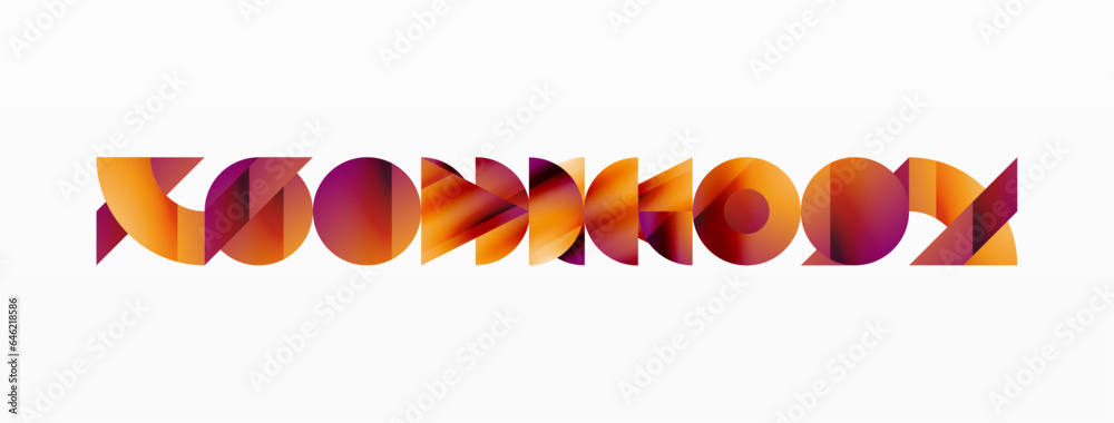 Assorted geometric shapes unite in a minimalistic abstract backdrop ...