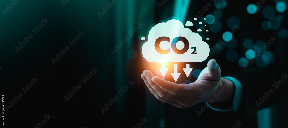 Reduce Co2 Emissions concepts, Global Warming, and Climate Change ...