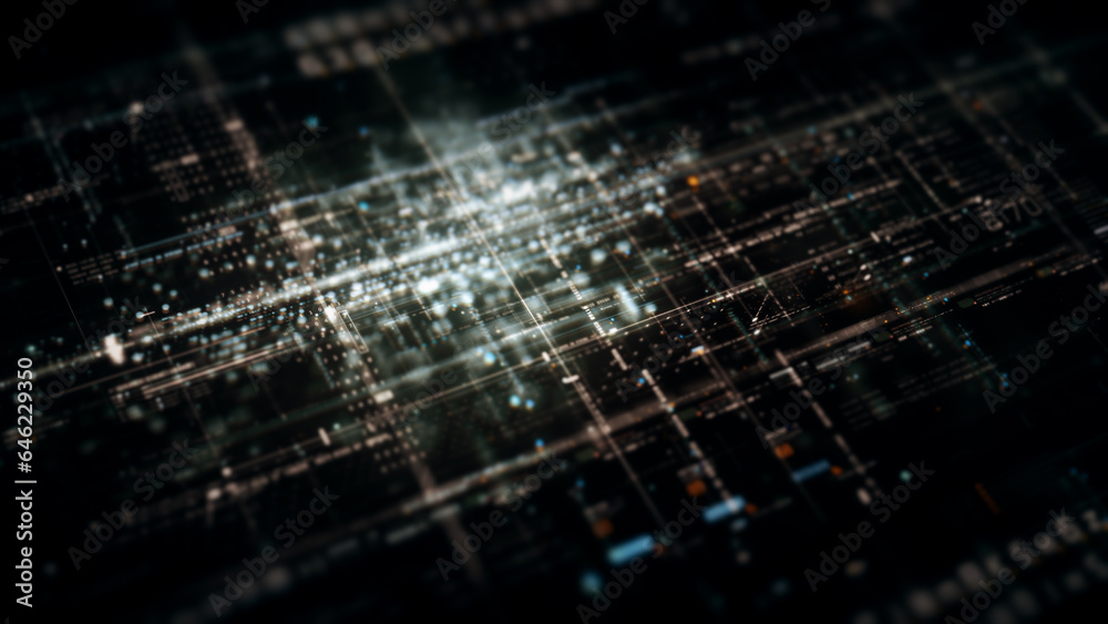 Advanced data matrix simulation UI with cutting-edge digital ...