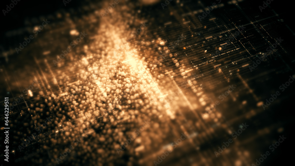 Advanced data matrix simulation UI with cutting-edge digital ...