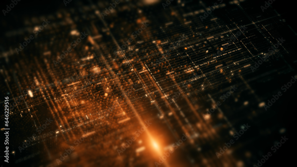 Advanced data matrix simulation UI with cutting-edge digital ...