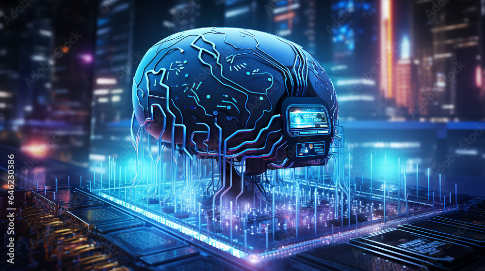 Human-Machine Symbiosis: A Neural Interface of AI and Human Brain Stock ...