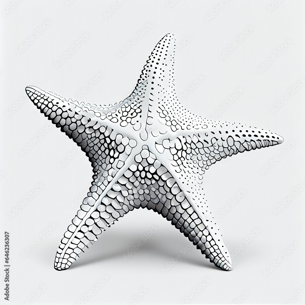 starfish on white background, smaile seastar, starfish clipart, solid ...
