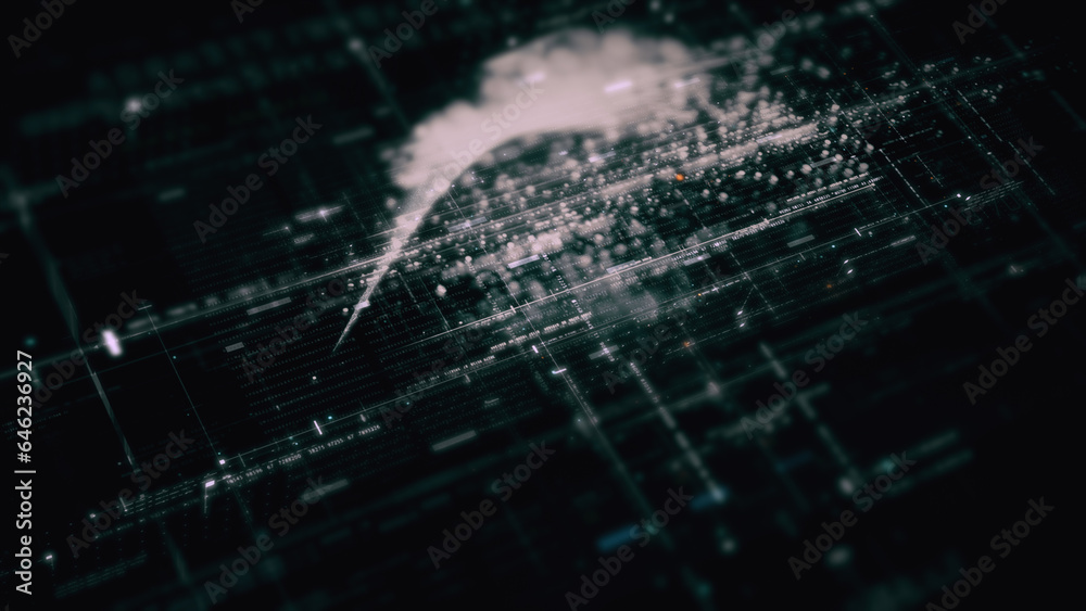 Advanced data matrix simulation UI with cutting-edge digital environment with a dynamic and ...