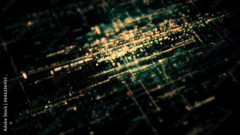 Advanced data matrix simulation UI with cutting-edge digital ...