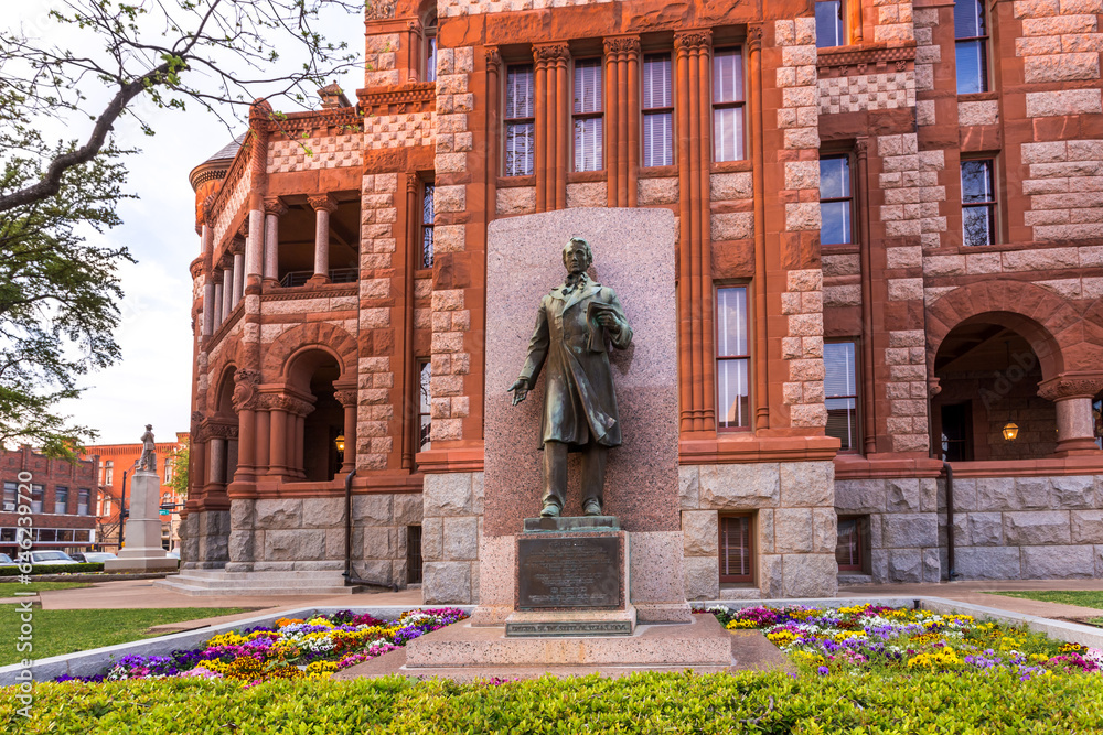 Richard Ellis statue at Ellis County Courthouse in Waxahachie, Texas ...