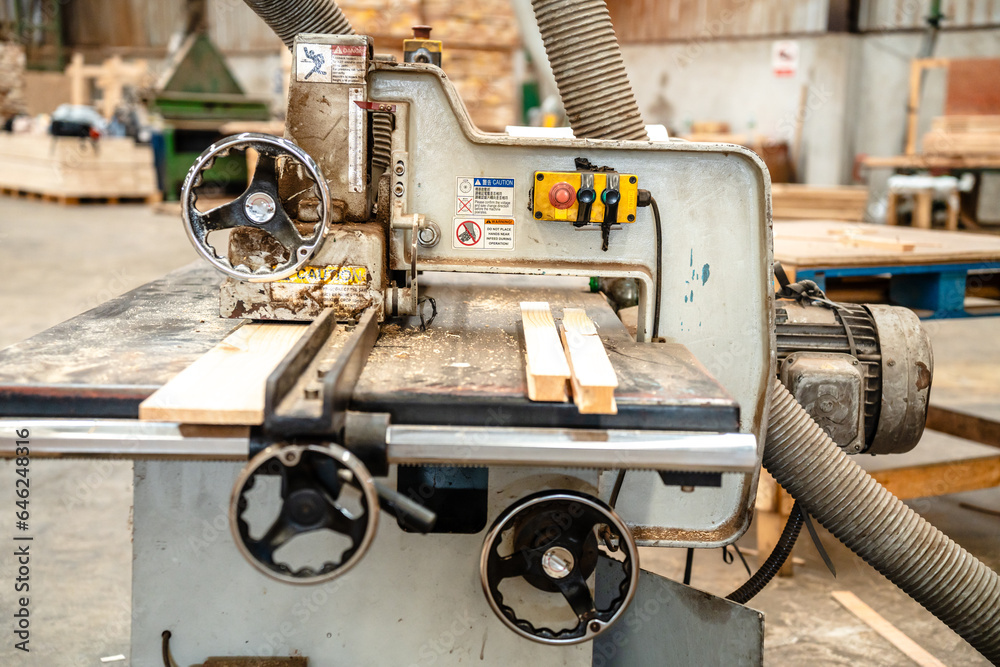 Industry wood turners measure and calculate right size of workpiece ...