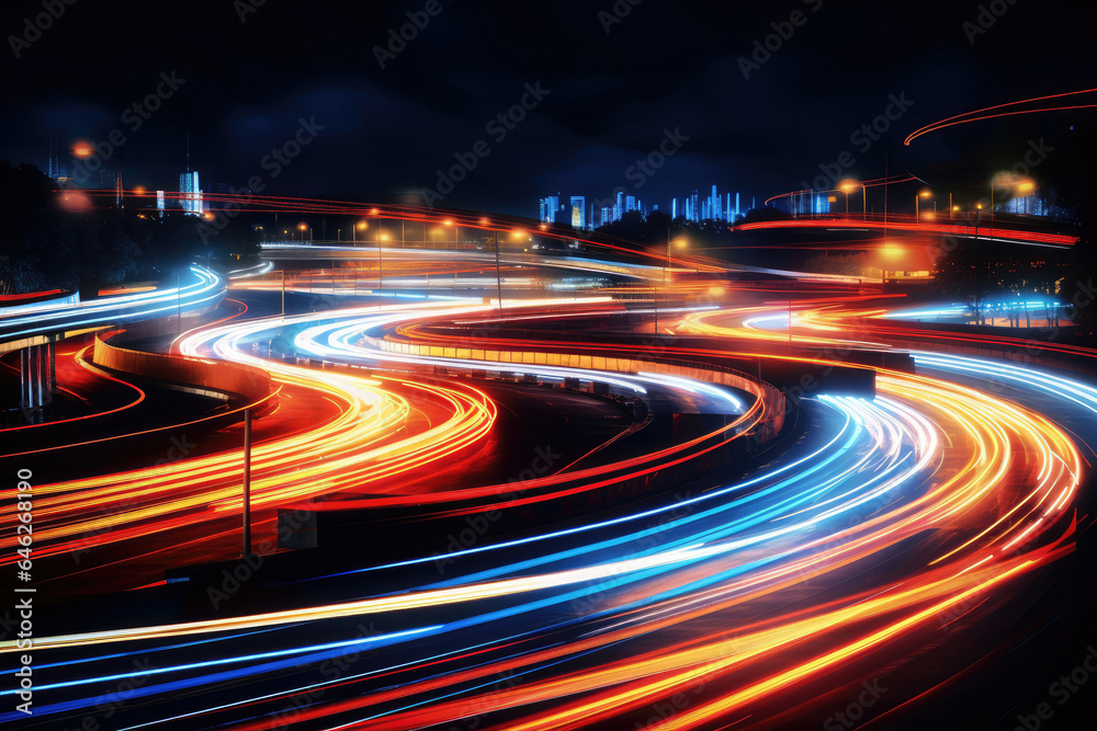 Aerial view of Road Traffic jam on multiple lane highway with speed ...