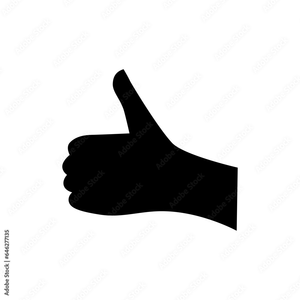 Hand symbol icon vector. Hand illustration sign. Symbol shown by the ...