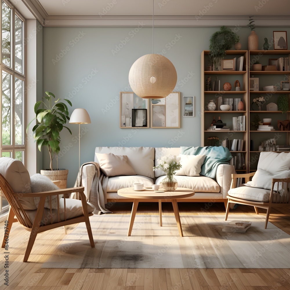 This living room is a harmonious blend of various interior design ...