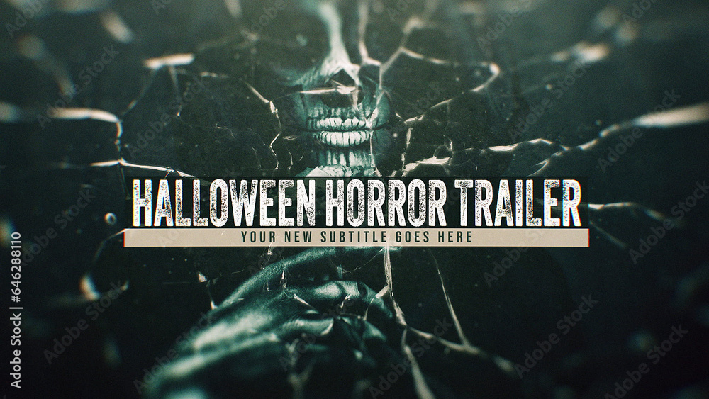 Halloween Horror Trailer Stock Template | Adobe Stock