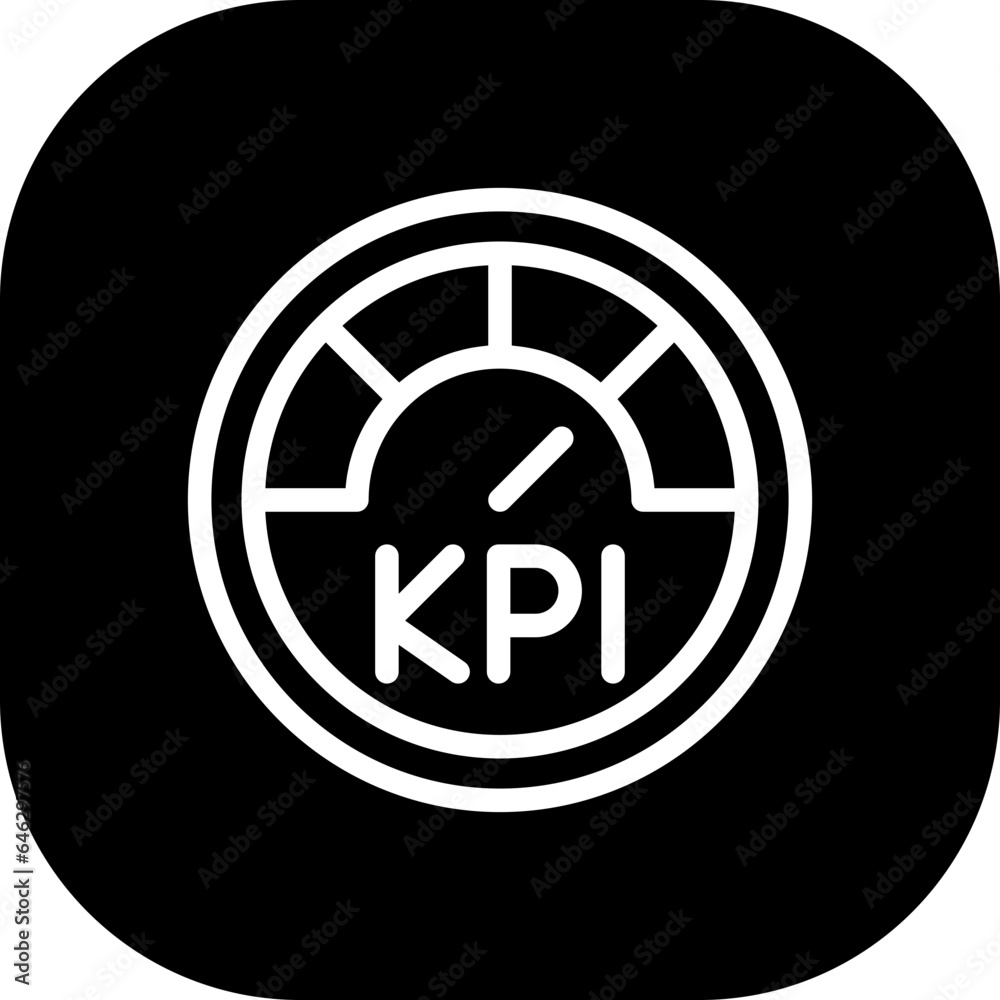 KPI human resources icon with black filled line outline style. kpi ...