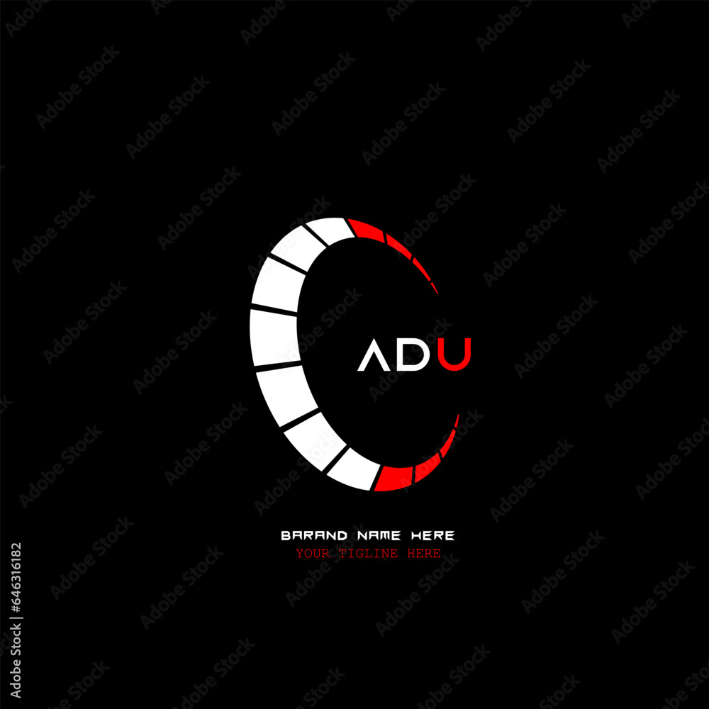 Vetor de ADU Logo Design, Inspiration for a Unique Identity. Modern ...